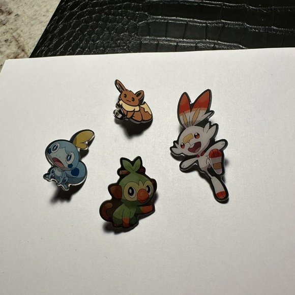 Accessories | Lot Of 4 Pokmon Characters Tack Pins Scor Bunny Eevee ...